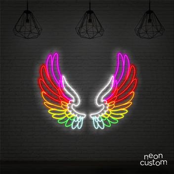 painel letreiro led Neon Asas Style 02 decoracao festa bar - Neon ...