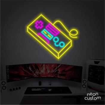 painel letreiro led Neon Controle decoracao festa bar - Neon Custom ...