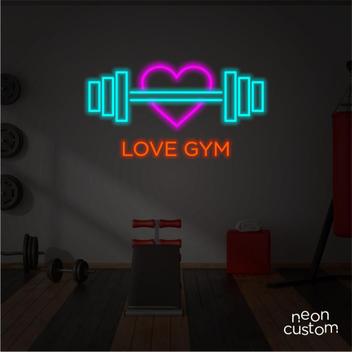 painel letreiro led Neon Love Gym decoracao festa bar - Neon Custom ...