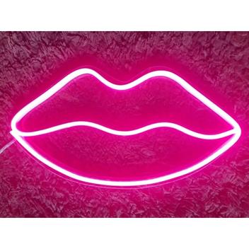 Painel Neon Led Boca Iluminação Rosa 50 Cm Painel - NoBrand - Painel de ...