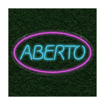Painel Neon Led Letreiro Aberto Escrita Decoração Loja - letreiro ...