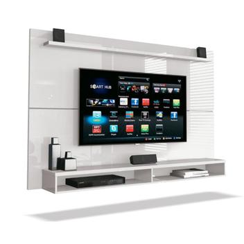 Painel Para TV Até 65 Polegadas Com Prateleira 1,80m Max Branco - EDN ...