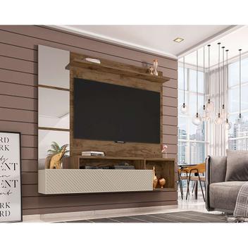 Painel para TV até 65 Polegadas Inbox Jatobá e Off White - Caemmun ...