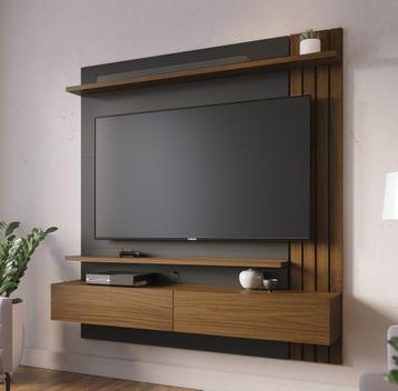 Painel Para Tv com Bancada Suspenso Juriti 150mt com 2 Portas e 1 ...