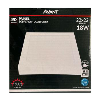 Painel Plafon Led Sobrepor 22X22cm 18W 6500K Branco Bivolt - Avant ...
