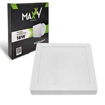 Painel Plafon Led Sobrepor Quadrado 18w Amarelada 3000k - MAXXY - Painel de LED - Magazine Luiza
