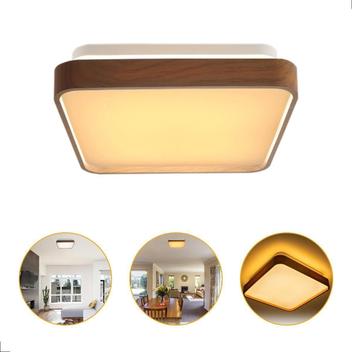 Painel Plafon Timber Led 28X28 Sobrepor 12W Borda Amadeirada - Opus ...