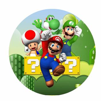 Painel Redondo 3D Super Mario Abre Fácil 1,50M X 1,50M - Prime Decor ...