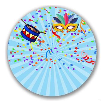 Painel Redondo Carnaval Decorativo Com Elastico 50cm X 50cm - NoBrand ...