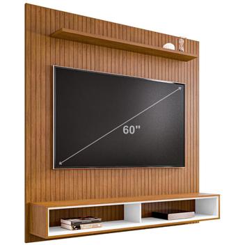 Painel Ripado de Parede Home Suspenso Aéreo Embutido para Sala Estar ...