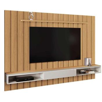 Painel Ripado Para TV 75 Polegadas 217cm Brise com Nicho 2.2 EDN Freijo ...