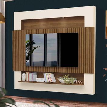 Painel Ripado Suspenso Para Tv Até 75 Polegadas 217cm Carvalho New Off White Oakes Shop Jm ...