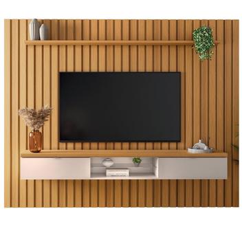 Painel Ripado Suspenso Sala Estar Quarto Escritório TV Até 86 Polegadas ...