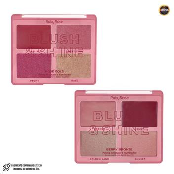 Paleta Blush e Shine da Ruby Rose Linha Rosa - Estojos e Paletas de ...