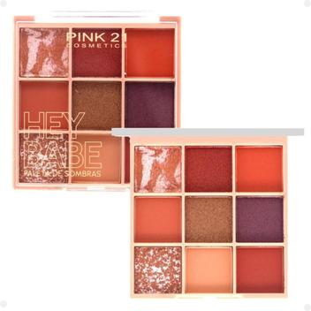Paleta de Sombras Pink 21 Hey Babe 1 9g - PINK 21 COSMETICS - Paleta de Sombras - Magazine Luiza