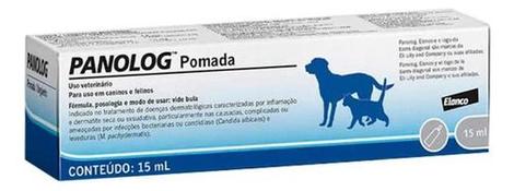 Panalog Pomada Cães e Gatos Elanco - 15ml - Anti Inflamátório Pet ...