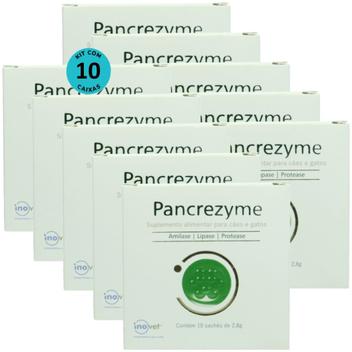 Pancrezyme Suplemento Para Cães e Gatos 2,8g C/ 10 Sachê Kit Com 10 ...