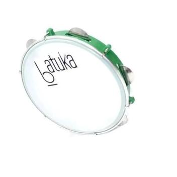 Pandeiro Verde Luen 10 Pele Leitosa Batuka Abs Platinelas Inox ...