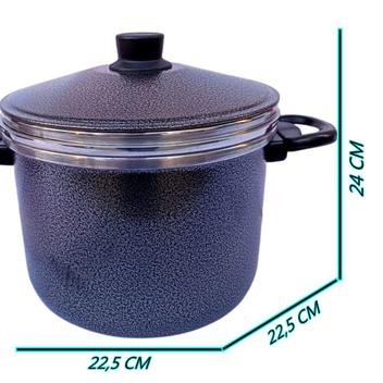 Panela banho maria 4 em 1 color reforçada capacidade 5 litros ...