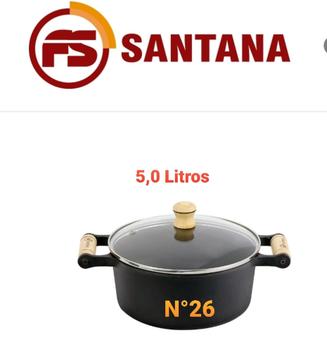 Panela Caçarola De Ferro N26 5,0 Litros Com Tampa Vidro Envio Imediato ...