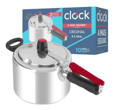 Panela de Pressão Clock Original Alumínio Polido PPFI 4,5l - Panela de ...