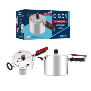 Panela de pressão Clock Tradicional Original 4.5L Cinza - Panelas ...