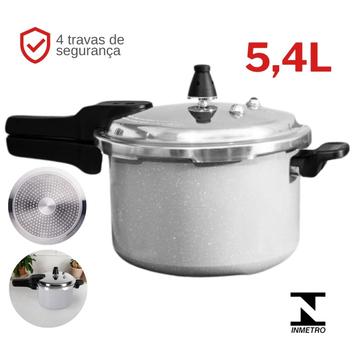 Panela De Pressão Griss 5.4 Litros Revestimento Cerâmico Indução ...