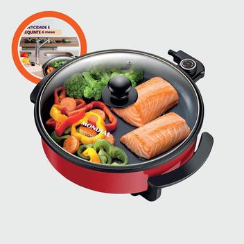 Panela Grill Redondo elétrica Mondial 220V Grill PE28220V - Panelas ...