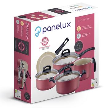 Panelas antiaderente panelux premium 5 peças cereja - Jogo de Panelas ...
