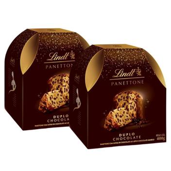 Panetone Duplo Chocolate, Lindt, 2 Panettones De 400G - Panetone ...