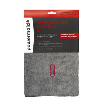 Pano Com Furo Para Rodo Microfibra Multiuso Cinza - CAMESA - Pano ...