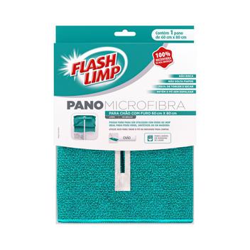 Pano De Chão De Microfibra Com Furo P/ Rodo 60x80 FLP7276 Flash Limp ...