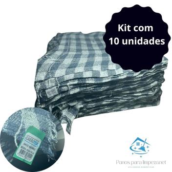 Pano de chão Xadrez 40cm x 62cm kit com 10 unidades - Caebitex - Pano ...