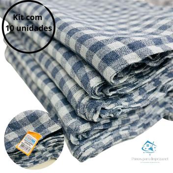 Pano de chão Xadrez Especial 45cm x 65cm kit com 10 unidades - Caebitex ...