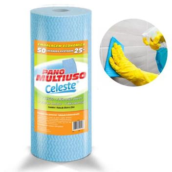 Pano limpeza descartavel perflex rolo 25 mt e 50 unidades - Celeste ...