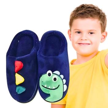 Pantufa De Casa Infantil Confortável Pelúcia Dinossauro Fofo - Kapnoh ...
