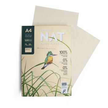 Papel A4 NAT 100% Fibra de Cana de Açúcar Cor Natural 500 folhas ...
