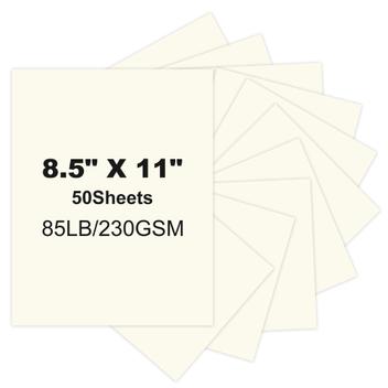 Papel cartolina miikoul 230 gsm/85 lb 8,5 x 11 (50 folhas) creme ...