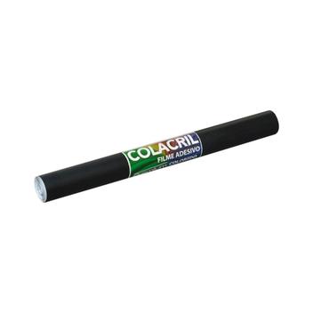 Papel Contact Preto 45cm x 2m Colacril - Papel Contact - Magazine Luiza