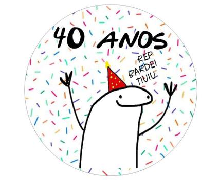 Papel De Arroz Bento Cake Flork Meme 40 Anos quarenta Anos - Mec Art - Papel de Arroz - Magazine ...