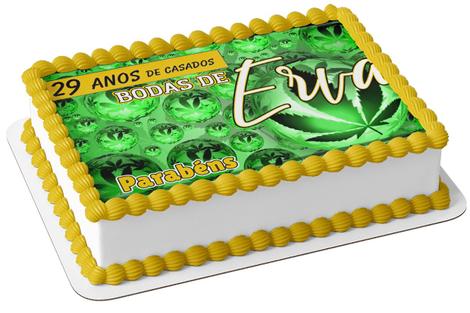 Papel De Arroz P/ Bolo 29 Anos De Casados Bodas De Erva - Genérico ...