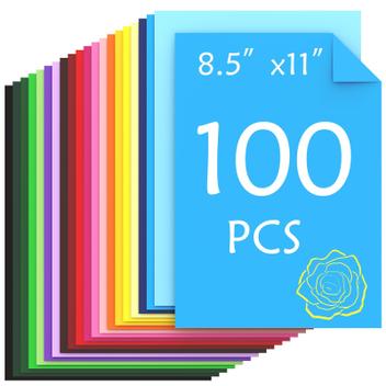 Papel de Cartolina Colorido Frumertly - 100 Folhas 180gsm/65lb - Papel ...