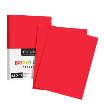 Papel de cartolina S, impressão superfina, vermelho, 8,5 x 11, 65 ...