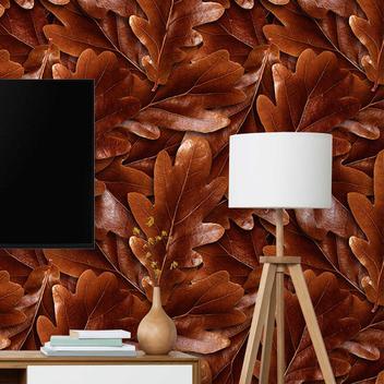 Papel de Parede 18M Selvagem Folhas marrom amazônia Viníl Adesivo Auto ...