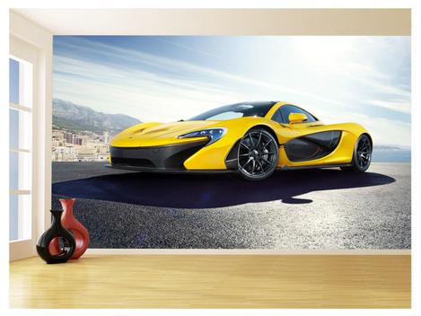 Papel De Parede 3D Carro Mc Laren Pista Super 3,5M Car254 - Você Decora ...