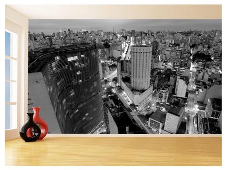 Papel De Parede 3D Cidade São Paulo Prédios Céu 3,5M Ncd347 - Você ...