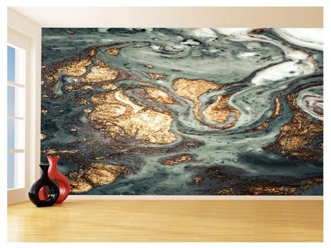 Papel De Parede 3D Estilo Marmore Tintas Cores 3,5M Mbr95 - Você Decora ...