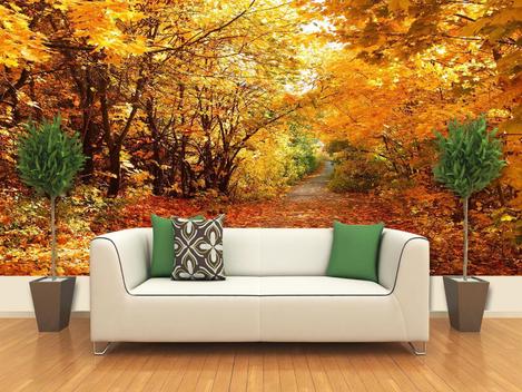 Papel De Parede 3D Paisagens Florestas 0010 (3.0M X 2.0M) - Paredes ...