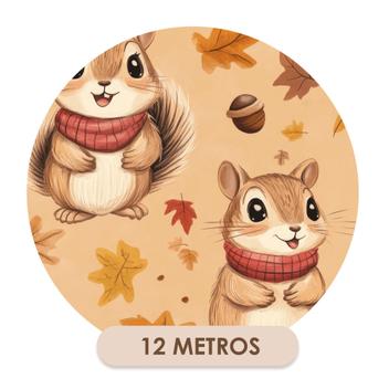 Papel de Parede Adesivo Infantil Outono Esquilos - Bazar dos Quadros ...