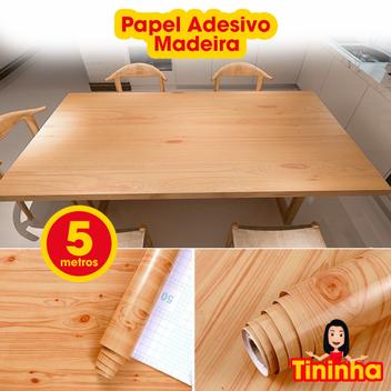 Papel de Parede Adesivo Madeira Carvalho Móveis Decoração 5 Metros x 45 ...
